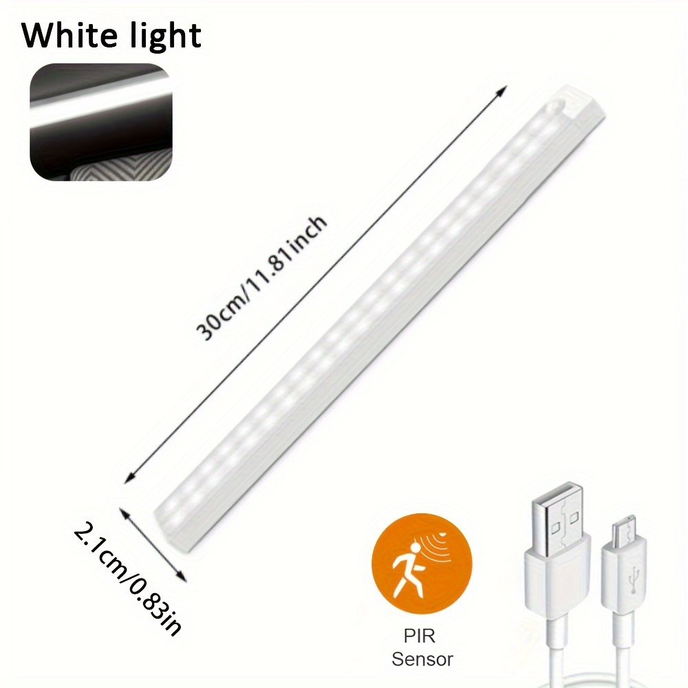 Cabinet Light Motion Sensor Led Light Usb Charging Dimmable - Temu ...