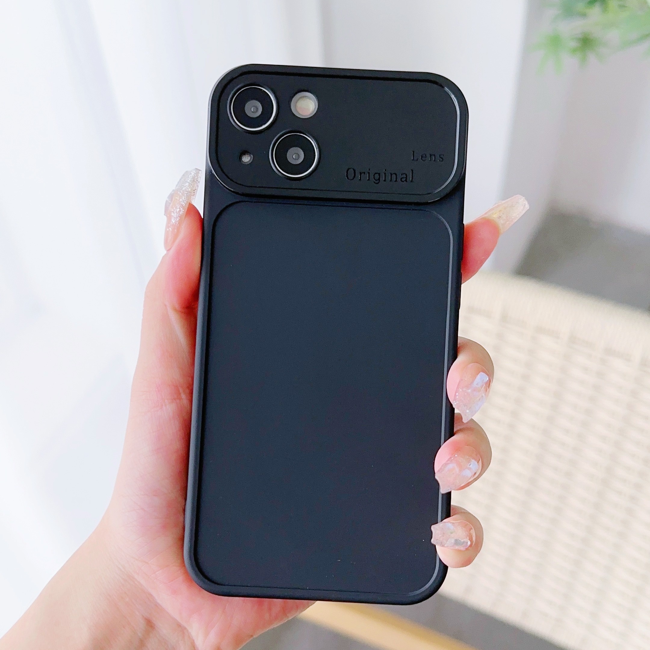 Solid Color Simple Style Large Window inclusive Soft Case - Temu Canada