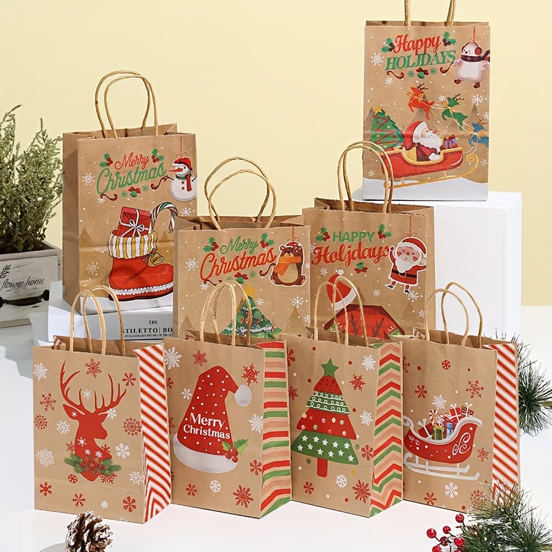 Christmas Pattern Storage Gift Bags Lightweight Versatile - Temu Australia