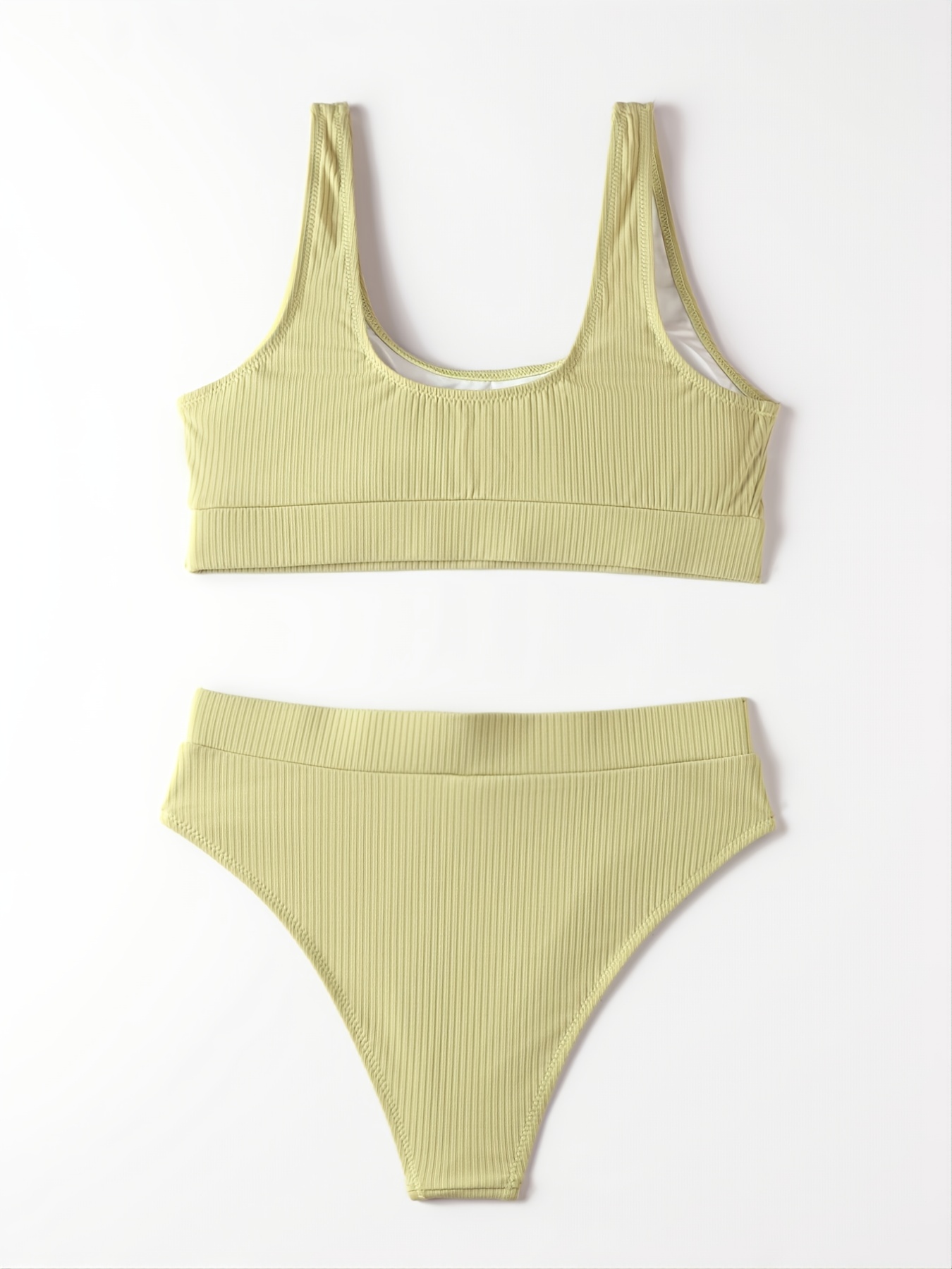 seamless plain color textured bikini swimsuit - Temu Australia