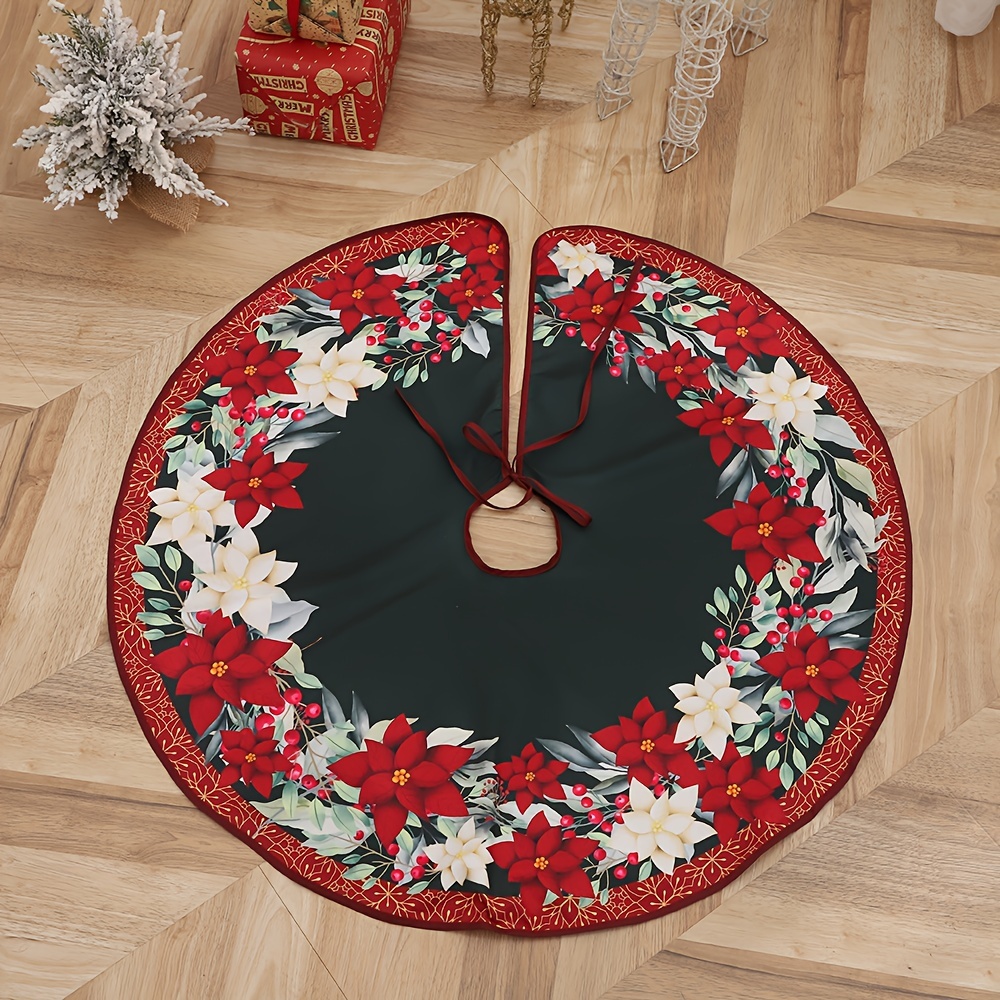 Robe D'arbre Noël Imprimée Décoration D'arbre Noël Ronde En - Temu ...