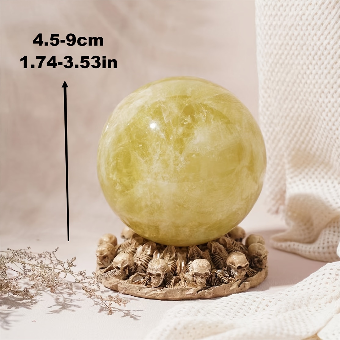 1pc natural citrine crystal ball choose your size and natural citrine ...