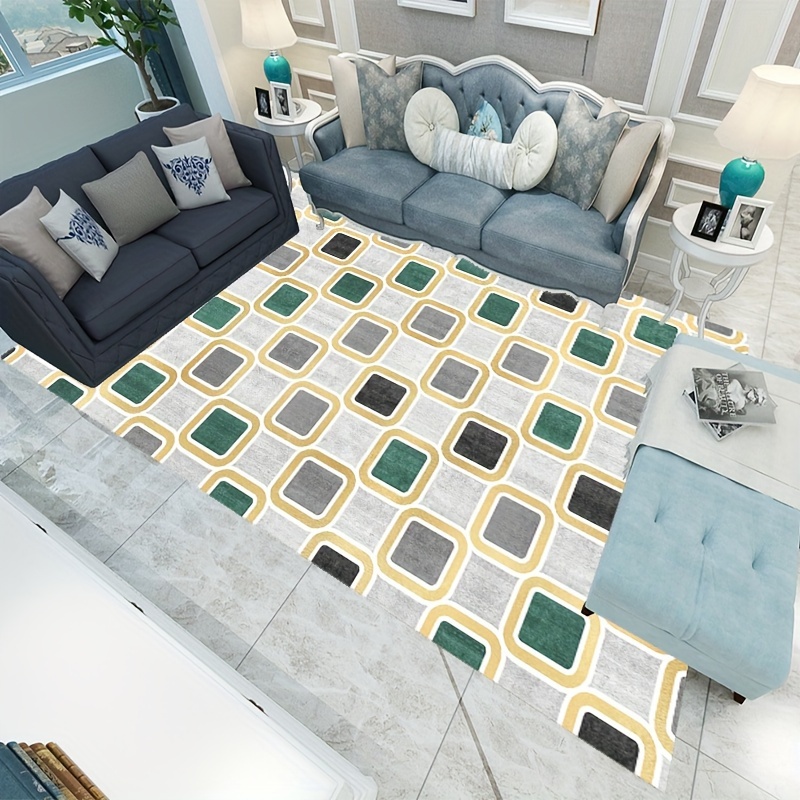 Boho Geometric Pattern Area Rug Anti slip Non shedding Stain - Temu New ...