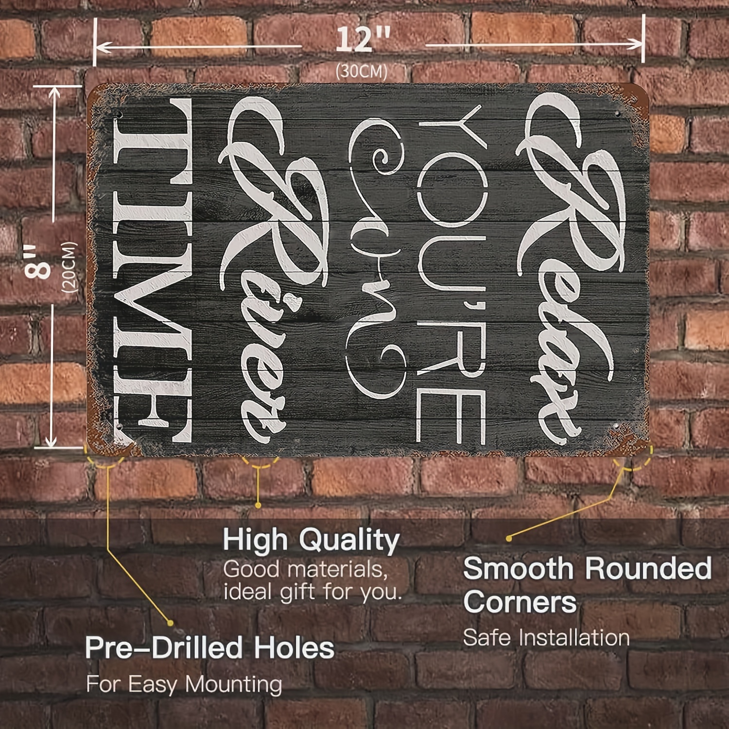 Metal Sign Vintage Relax 're Retro Wall Decor - Temu