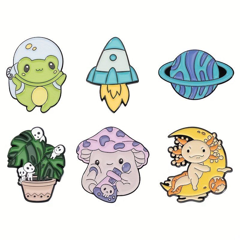 Cute Astronaut Animal Enamel Pins Girls Custom Frog - Temu United Kingdom