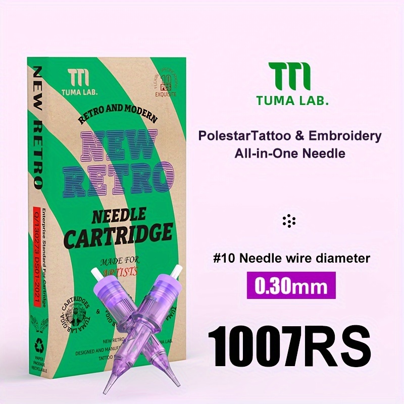 10pcs Tattoo Ink Cartridge Needles 06 08 Models Rl Rs Disposable Tattoo ...