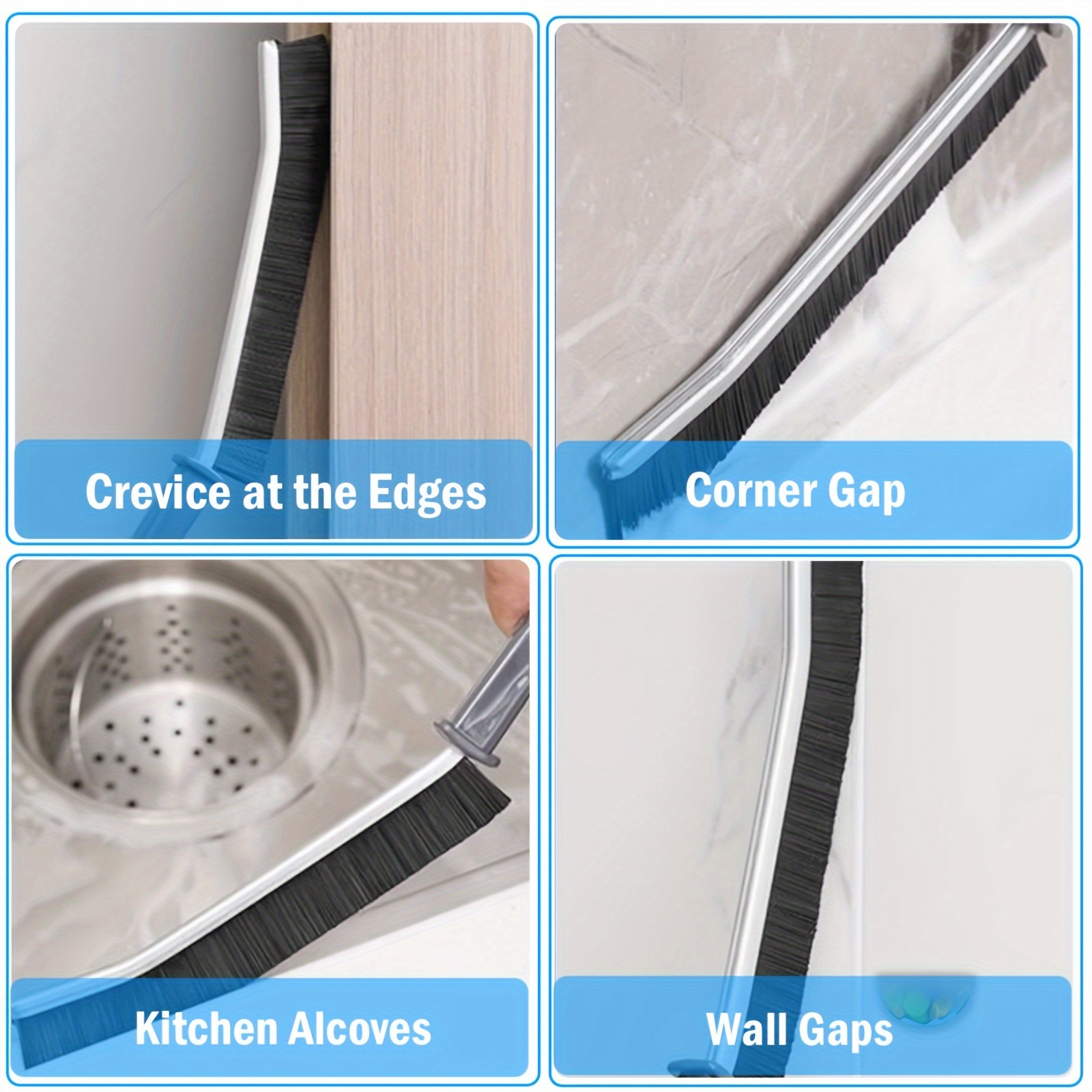 6 Peças Escova De Limpeza De Ranhuras Com Cabo Longo Escova - Temu Brazil