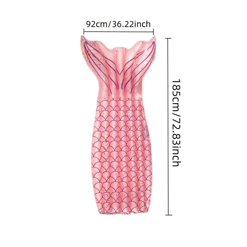 Mermaid shaped Inflatable Floating Bed: Enjoy A Relaxing Day - Temu