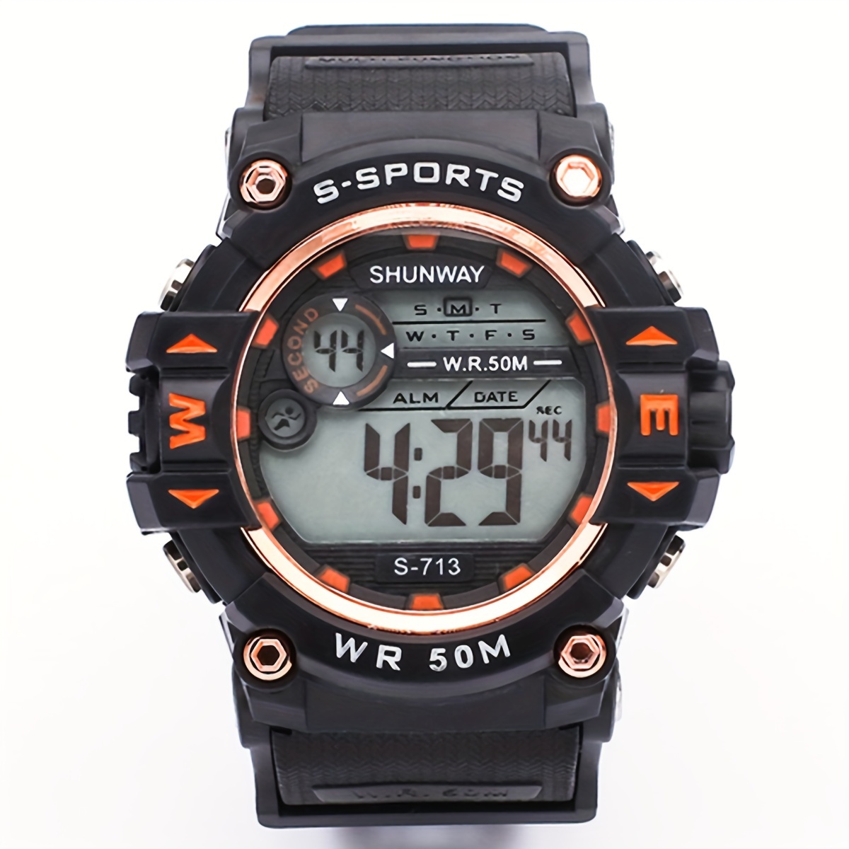 Fashion Mens Waterproof Outdoor Sports Multifunctional Watch Alarm ...
