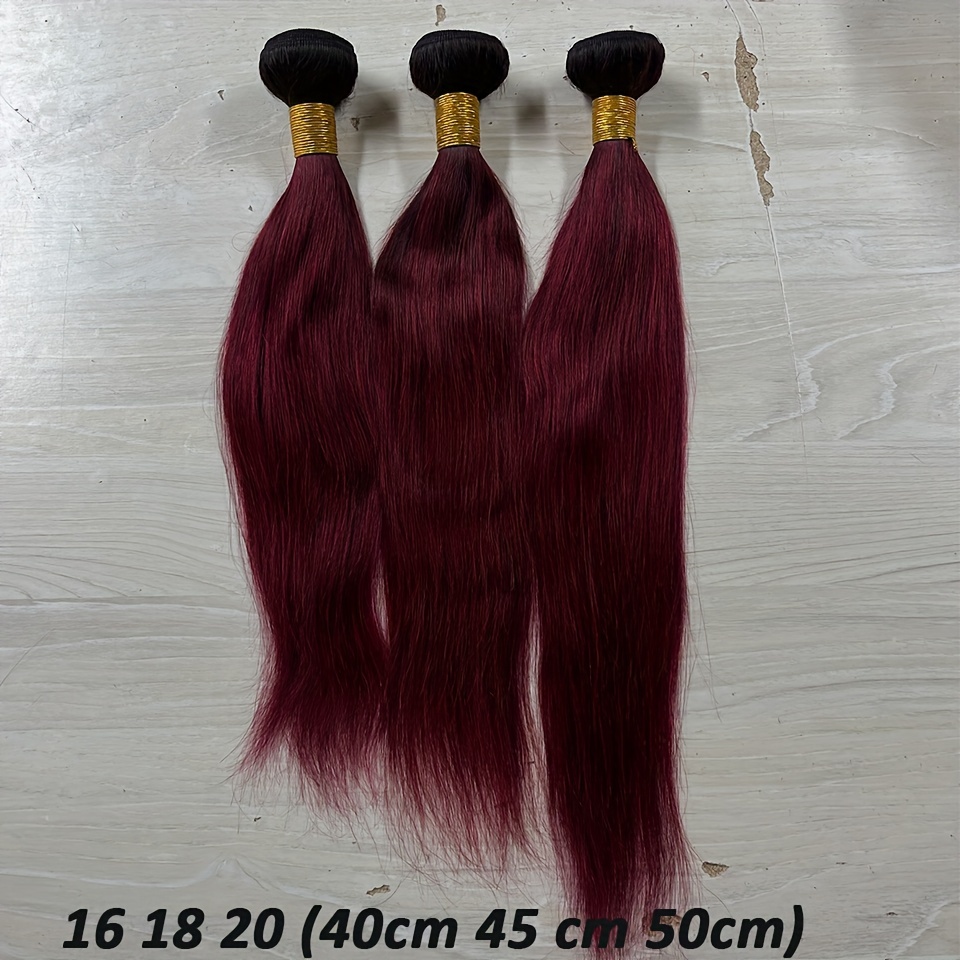 3 Bündel Remy Echthaar Ombre 1b/99j Brasilianische Glatte - Temu Germany