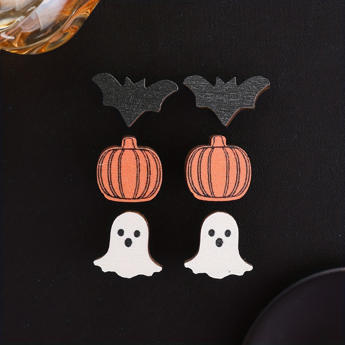 Halloween Pumpkin Ghost Bat Design Long Dangle - Temu Australia