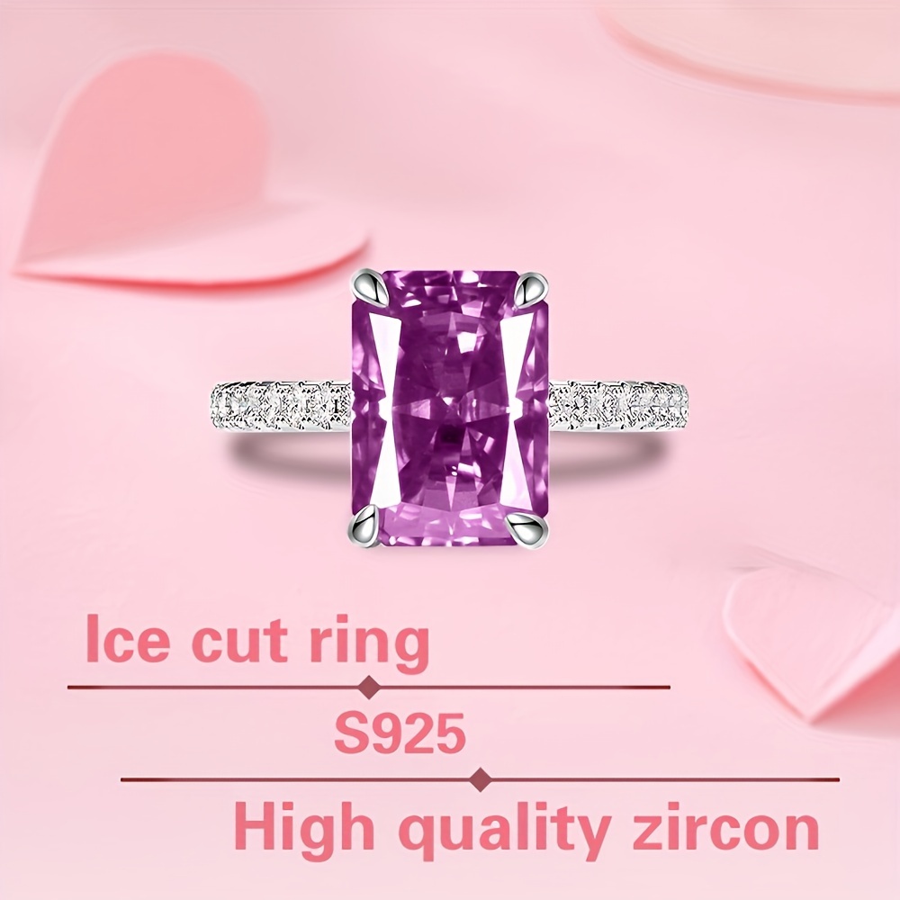 Purple Morgan Orange Rectangular Ice Cut Sparkling - Temu Ireland