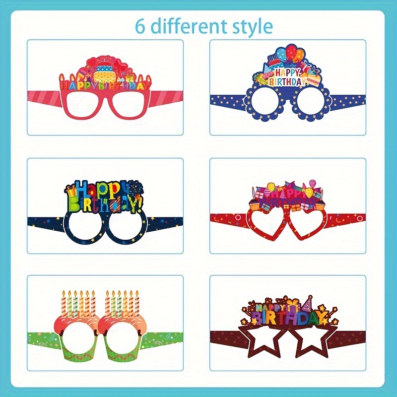 Birthday Party Paper Glasses Party Glasses Birthday Glasses - Temu Portugal