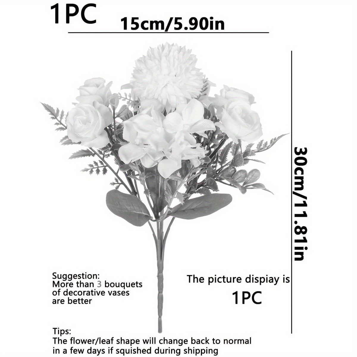 Peony Flower Bouquet Farmhouse Home Vase Artificial Roses - Temu Australia