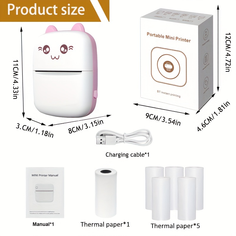 Cross Border Students Mini Thermal Printer Manufacturers Mobile Bt ...