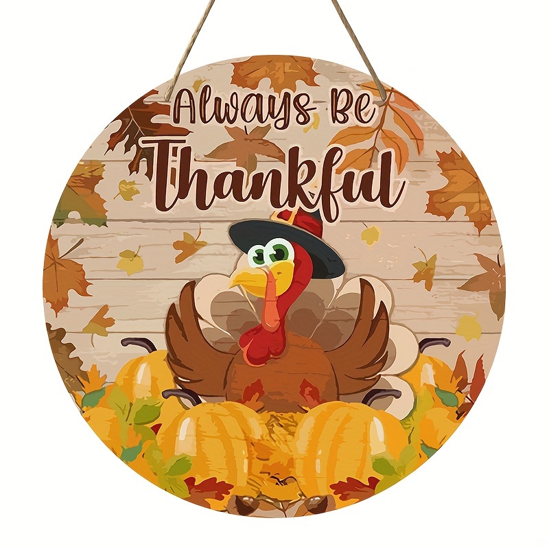 Thanksgiving Cute Turkey Wreath Creative Funny Round Wooden - Temu Ireland