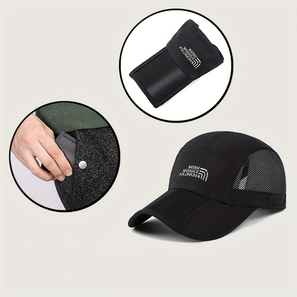 Foldable Mesh Thin Baseball Unisex Couple Summer Sun Hat - Temu Netherlands