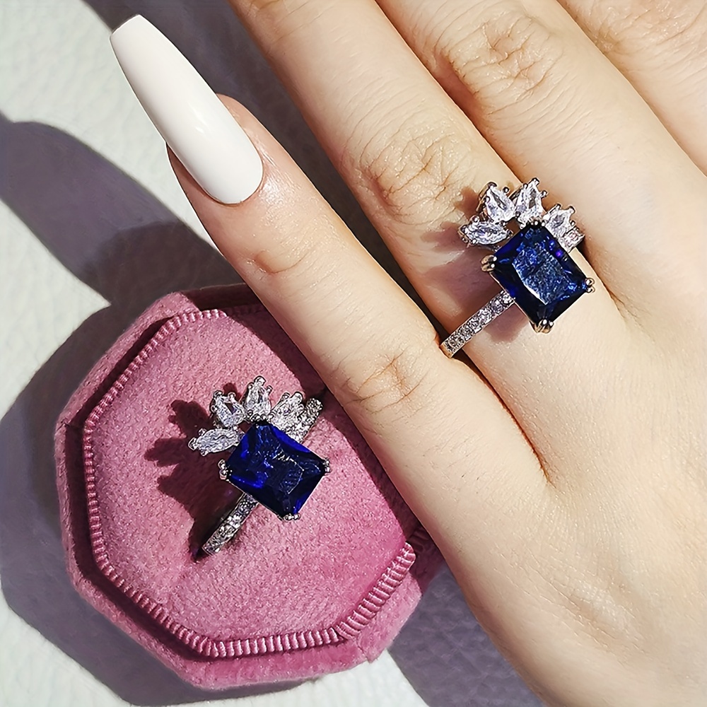 Elegant Promise Ring Inlaid Waterish Zirconia Engagement/ - Temu United ...