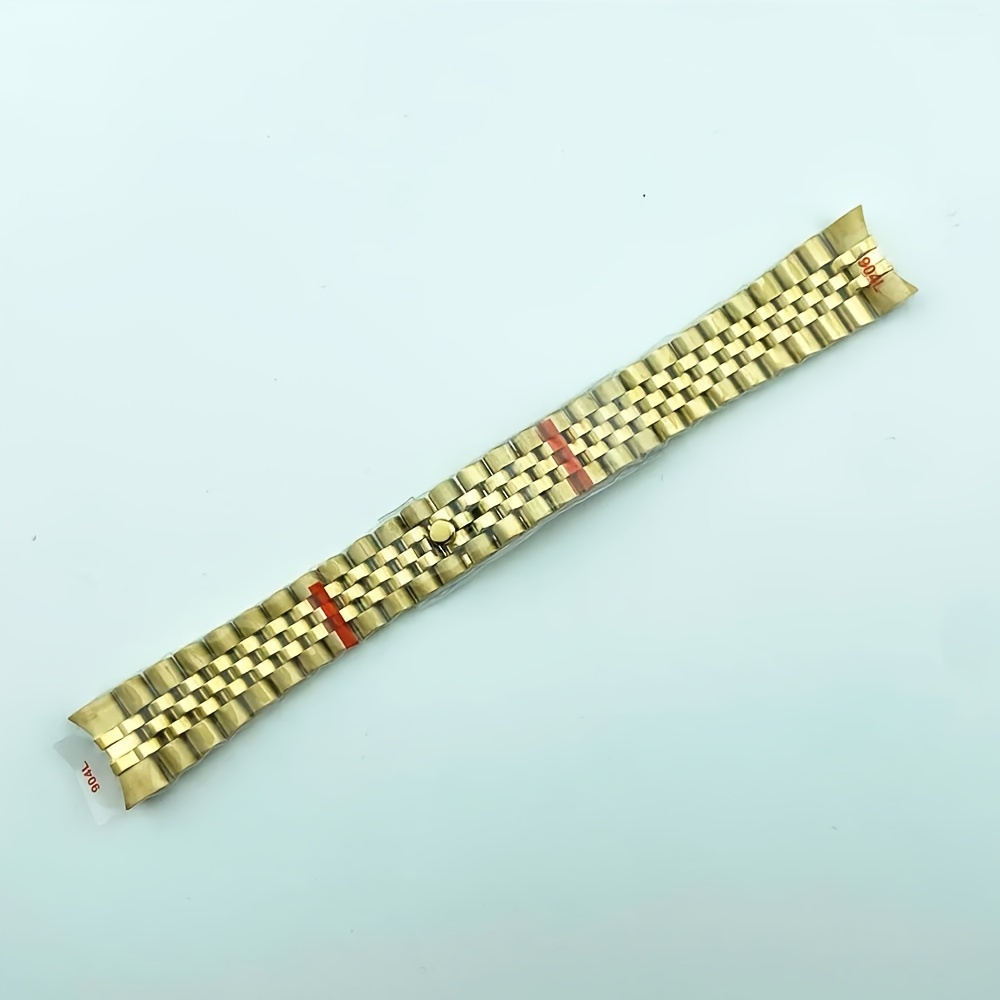 Brushed Polished Silvery Stainless Steel Watch Band - Temu United Kingdom