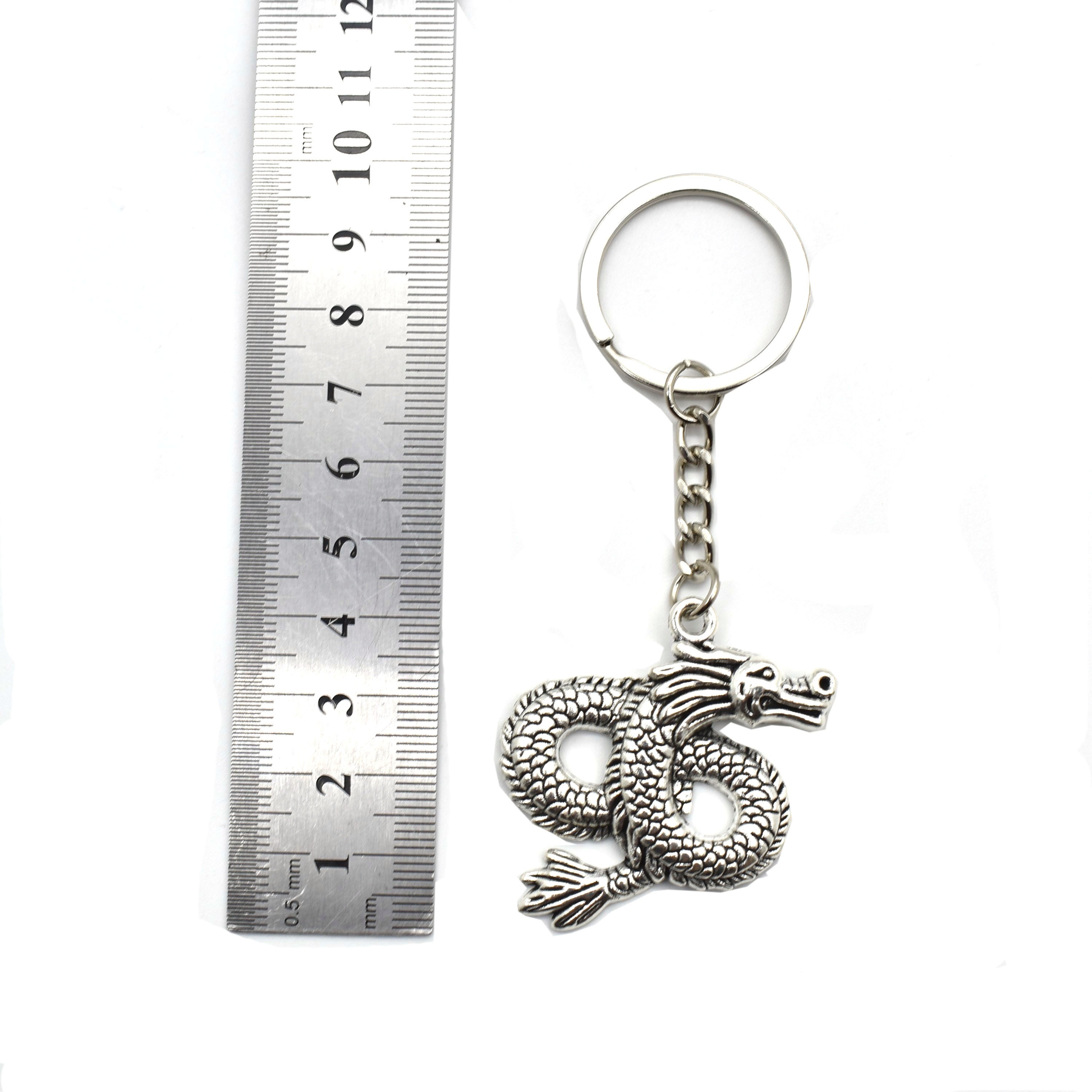 1pc Dragon Alloy Keychain For Men Car Key Pendant New Year Gift ...