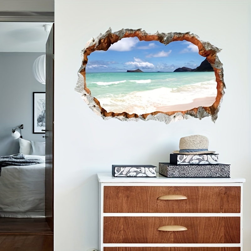 Transform Home A Stunning Ocean Beach Landscape Wall - Temu Australia