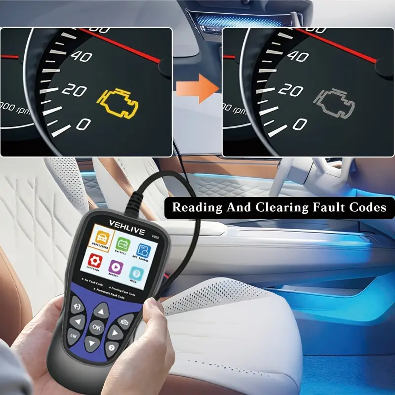 자동차 진단 코드 스캐너 Obd2 V850 오류 코드 리더 Obd 배터리 테스터 자동 진단 도구 Temu Republic
