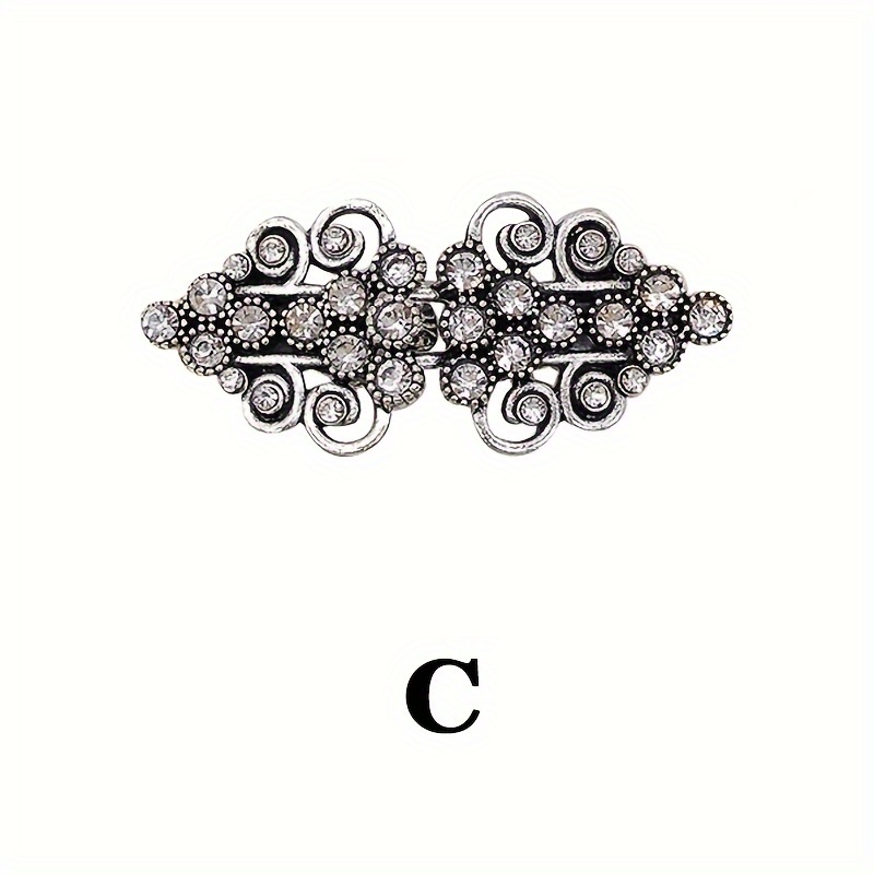 Elegant Alloy Rhinestone Sweater Clip Collar Clip Scarf - Temu United ...
