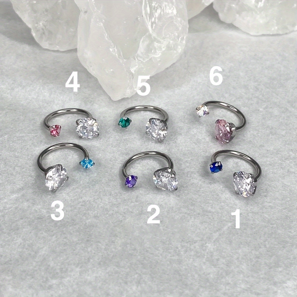 Zircon Hoop Earrings Ear Cartilage Tragus Helix Nose Ring - Temu United ...