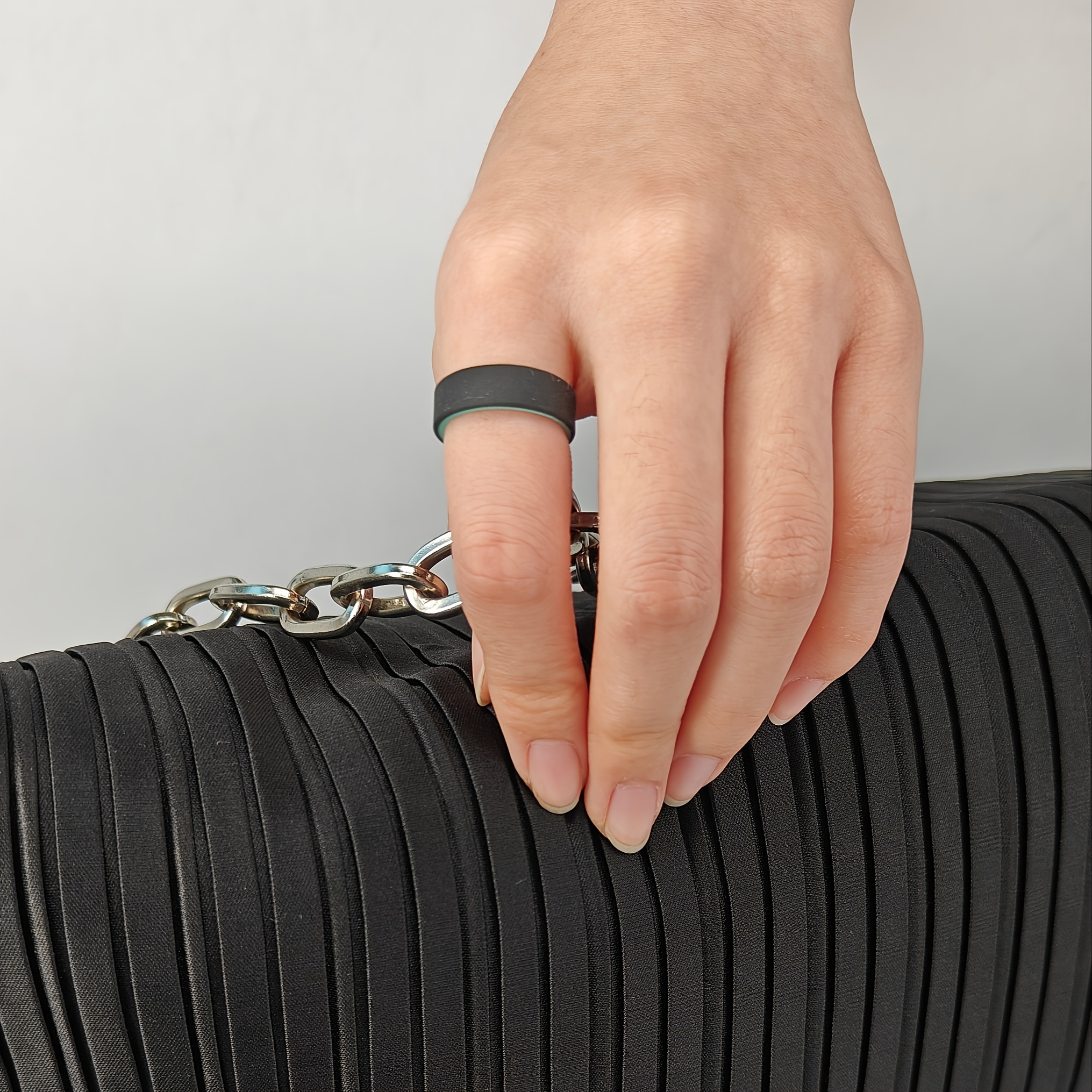 Women's Solid Color Silicone Sports Ring Durable Waterproof - Temu ...