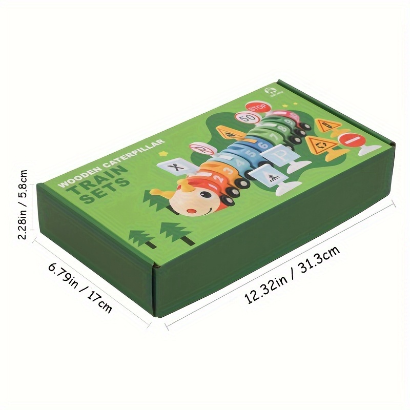 Children's Wooden Caterpillar Toy Number Color Recognition - Temu Australia