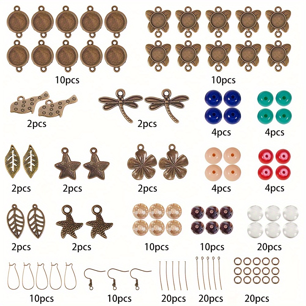 Creative Shape Vintage Style Pendant Diy Earrings Making Kit - Temu ...