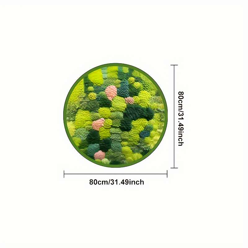 Green Moss Round Carpet Imitation Cashmere Carpet 1200 Grams - Temu ...