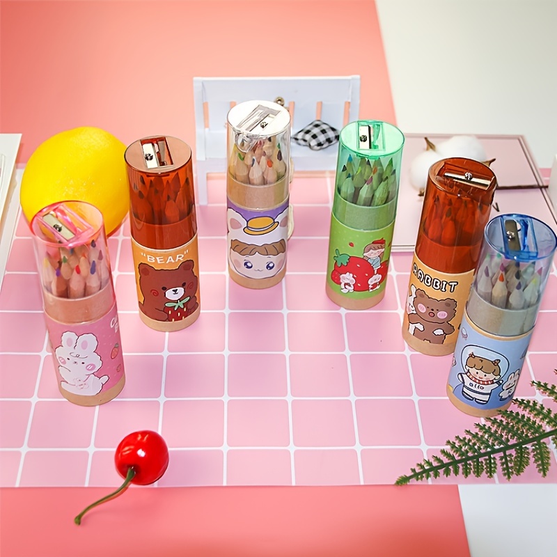 1pc Bucketed Colorful Pencil Set 12 Colors - Office & School Supplies ...