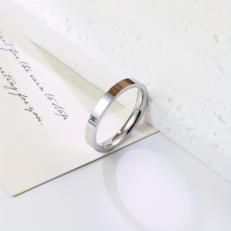 Twelve Constellation Polished Personality Ring Simple Finger - Temu ...