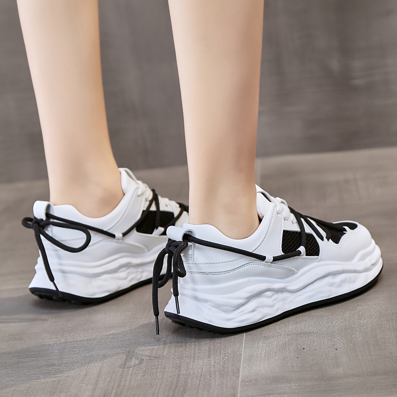 Ženske patike sa mrežastom platformom sveobuhvatne okrugle - Temu