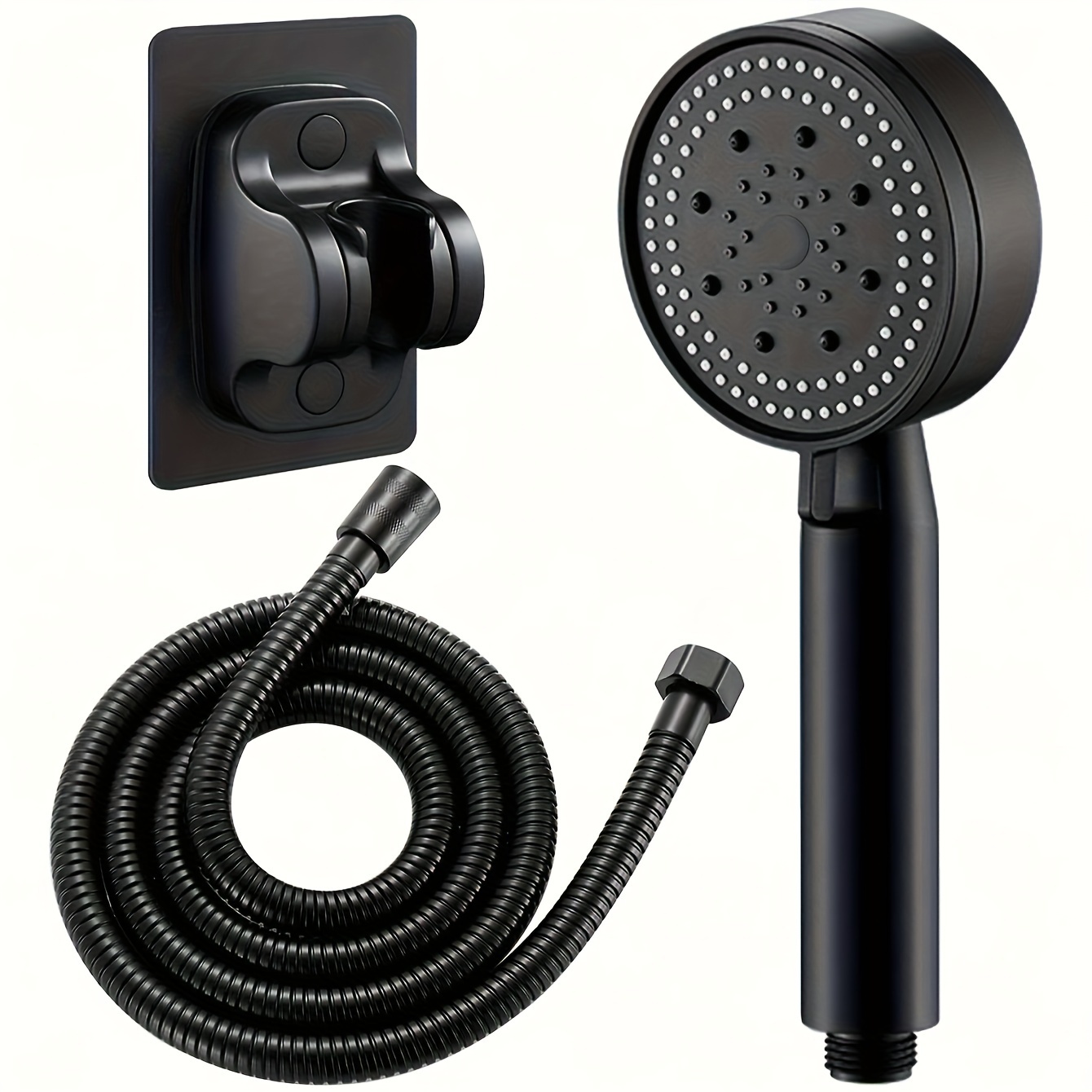 1pc Pressurized Handheld Shower Head With Shower Bracket And Hose, 5 ...