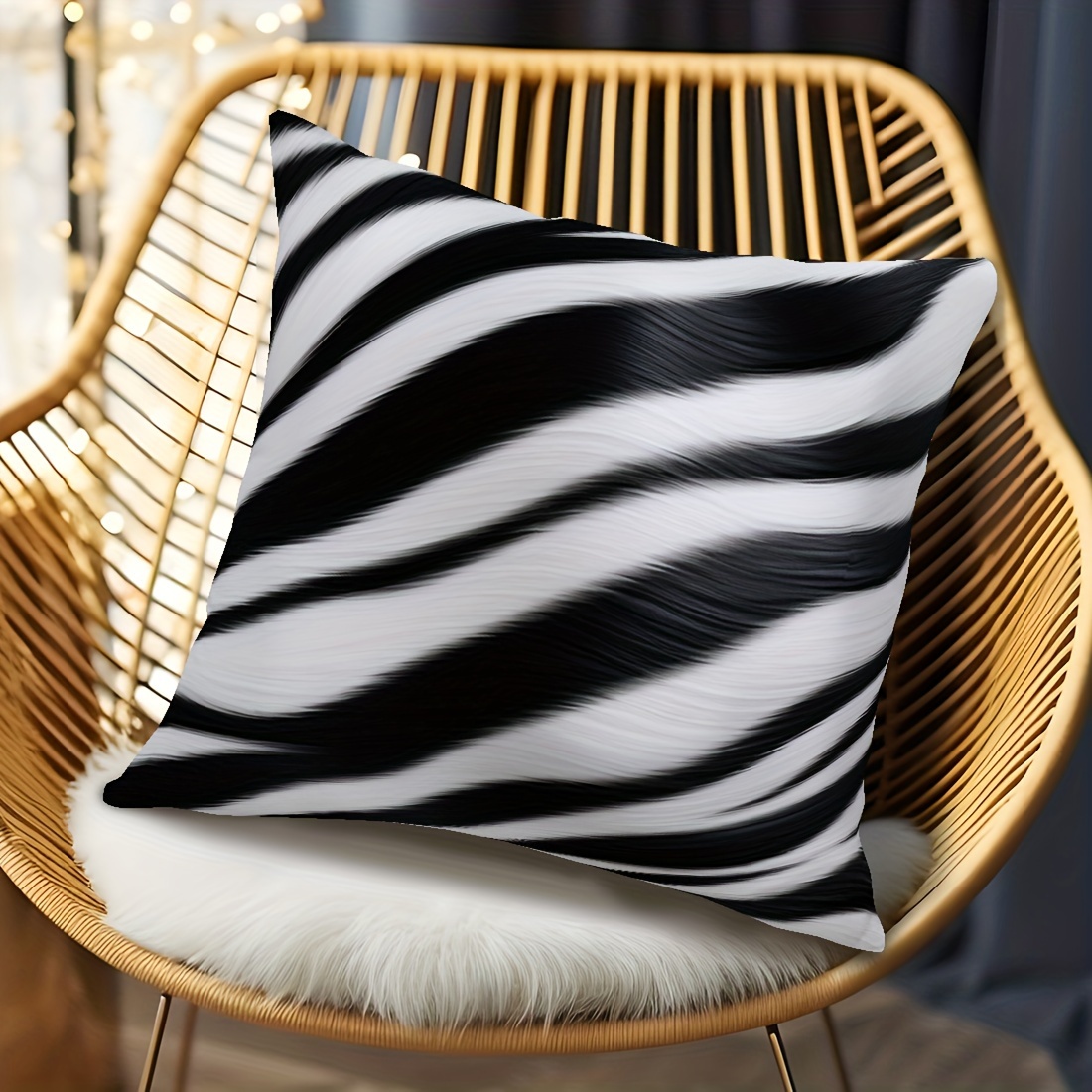 Abstract Line Character Double sided Printed Throw Pillow - Temu Australia