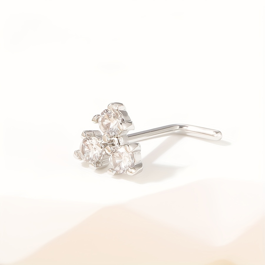 Simple Triangle Nose Rings, L-shaped Ear Studs Nose Studs - Temu United ...