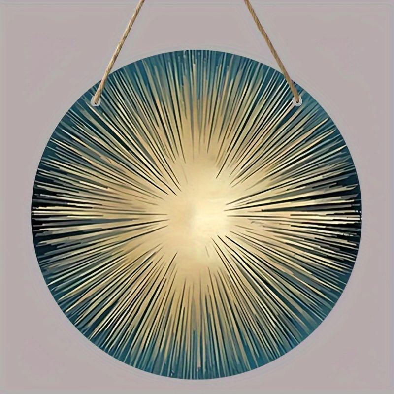Wooode Abstract Deco Sunburst Shape Dark Blue Circular - Temu Denmark