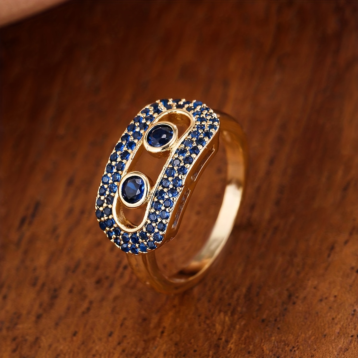 Chic Promise Ring 18k Gold Plated Paved Shining Zirconia Multi Colors ...