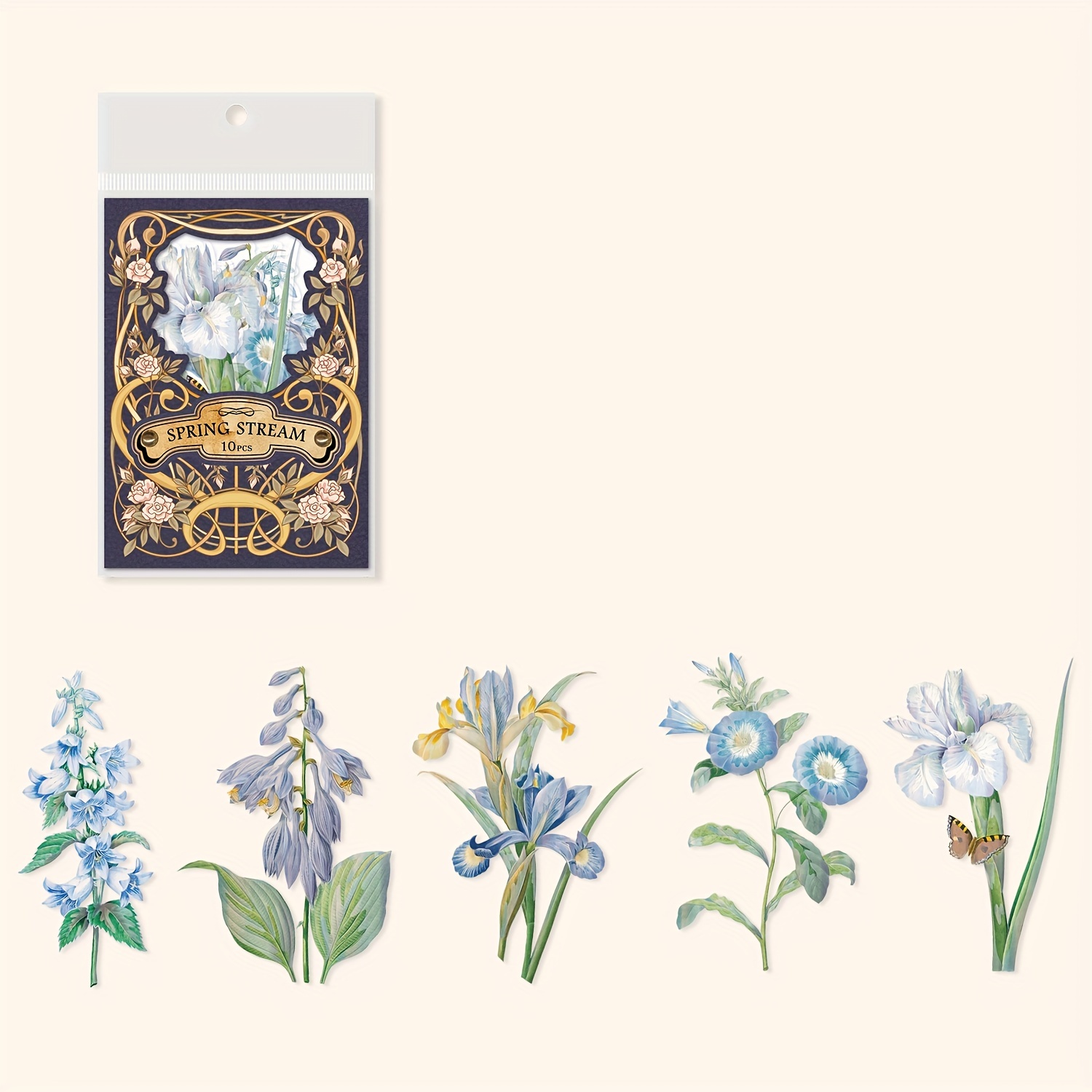 Floral Plant Shell Vintage Glossy Hand Account Material - Temu Australia