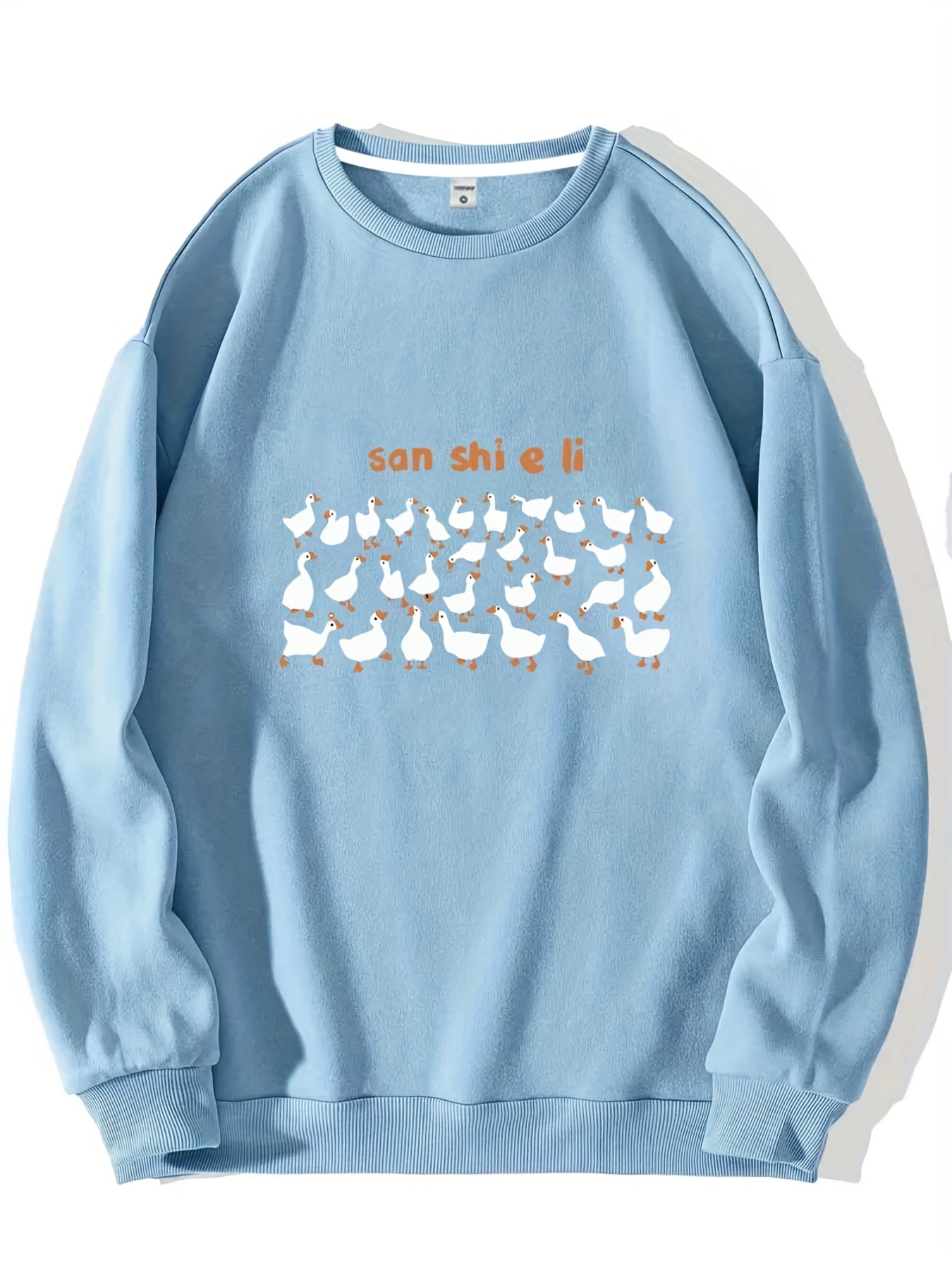 Men's Trendy Goose Graphic Sweatshirt Casual Crew Neck Long - Temu Canada