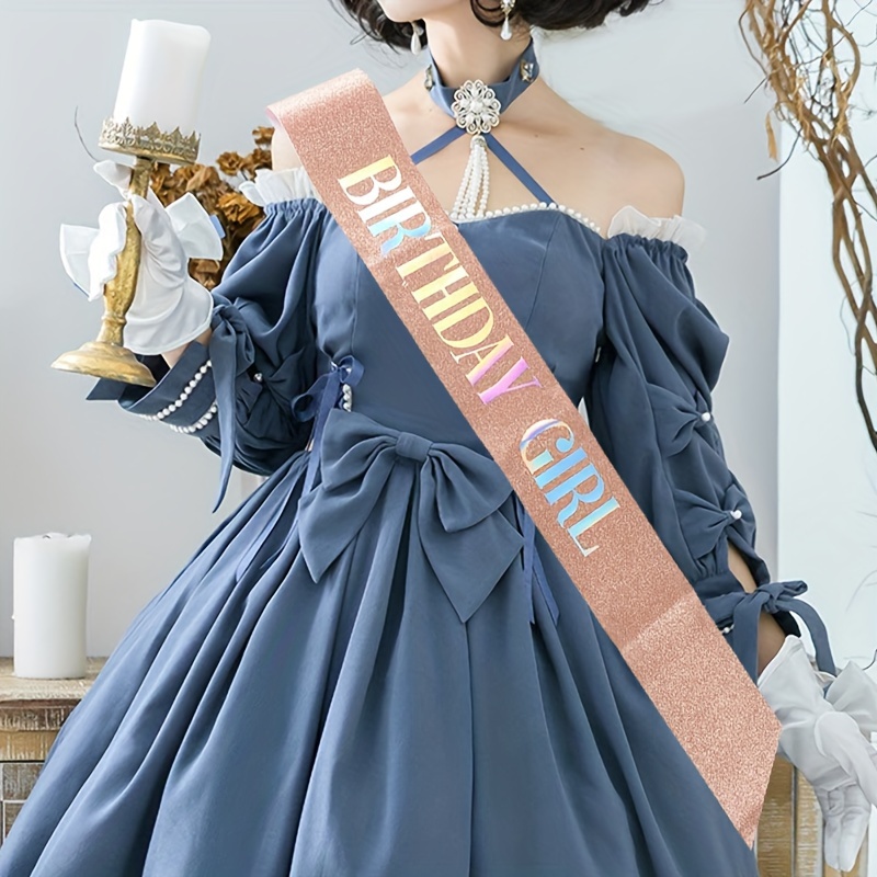 Base Color Rainbow Letter Birthday Shoulder Strap Sash - Temu Canada