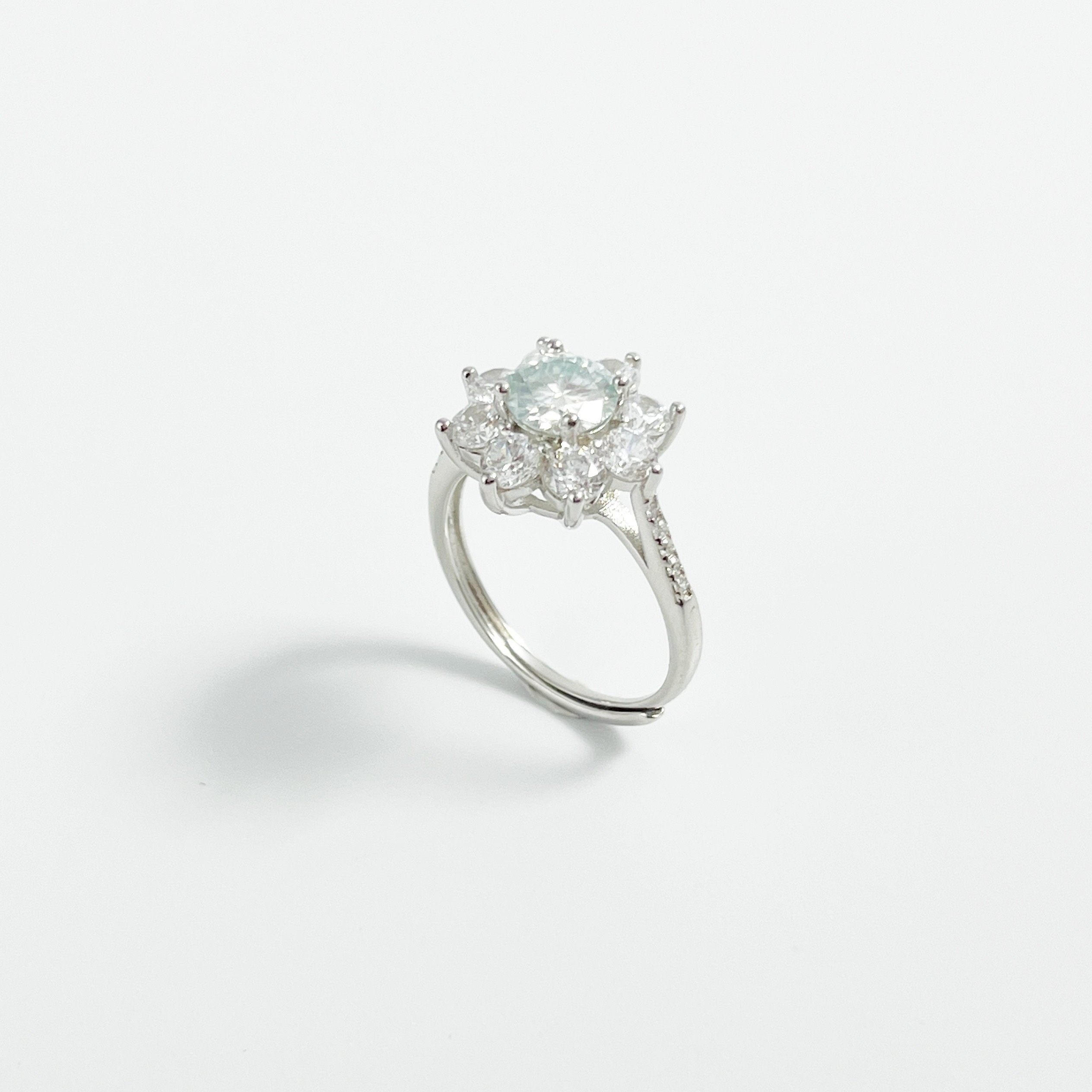 1pc Anillo Plata Esterlina S925 Anillo Boda 1 Quilate - Temu Mexico