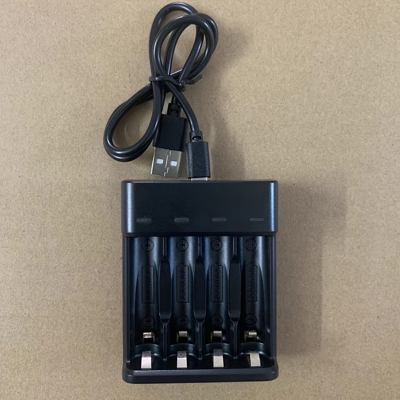 4 슬롯 전기 배터리 충전기 Aaaaa Ni Mhni Cd 충전식 배터리 용 지능형 Led 표시기 Usb Temu