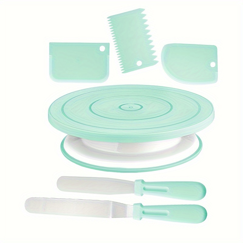 Cake Decorating Tool Kit 1 Cake Turntable 2 Icing Spatulas 3 - Temu ...
