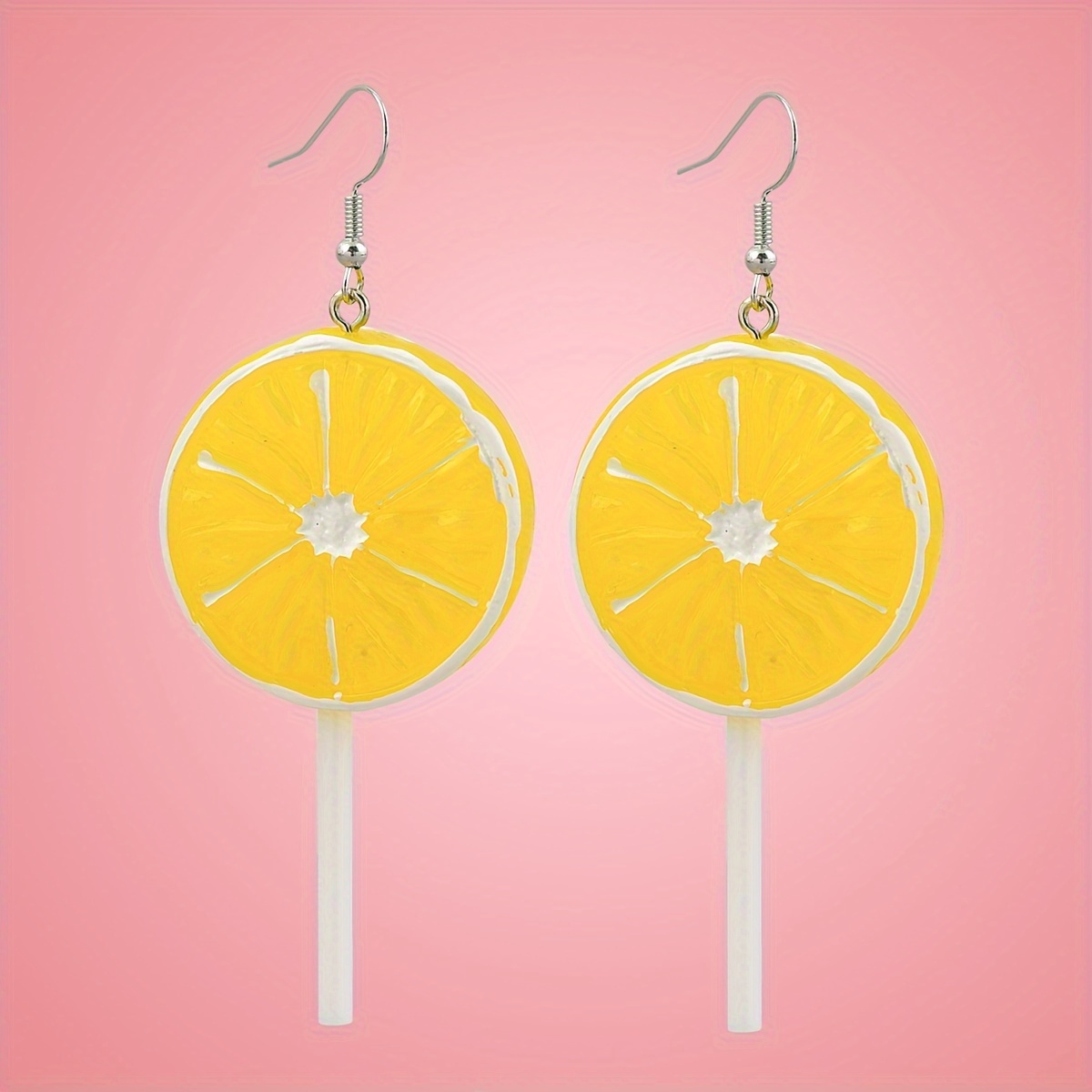 Cartoon Funny Food Design Dangle Earrings Resin Jewelry - Temu United ...