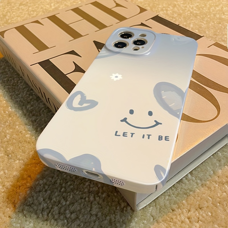 Light Blue Love Happy Face Case All inclusive Fine Hole - Temu United ...