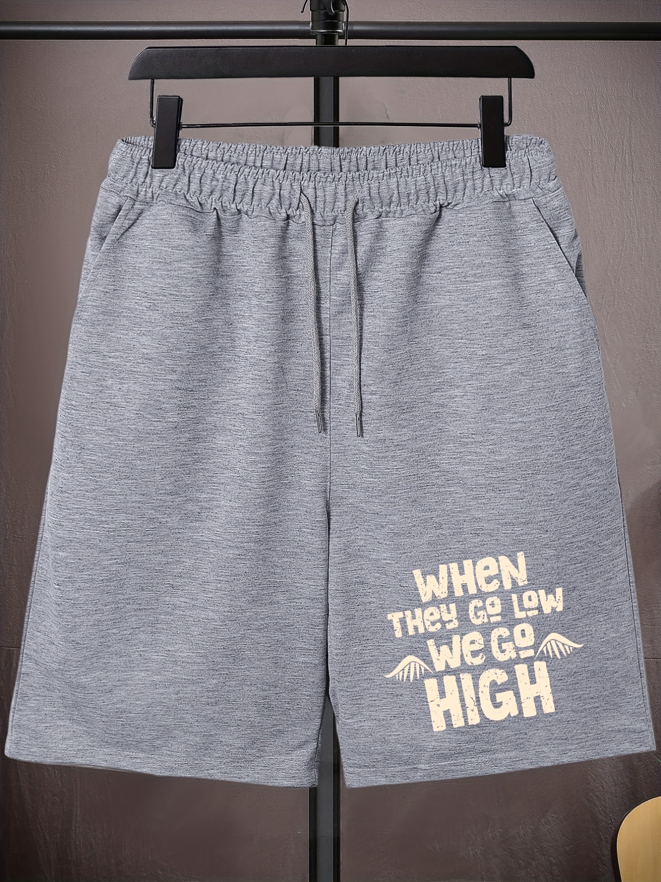 " Go Low Go High" Letter Print Casual Stretch Drawstring - Temu Australia