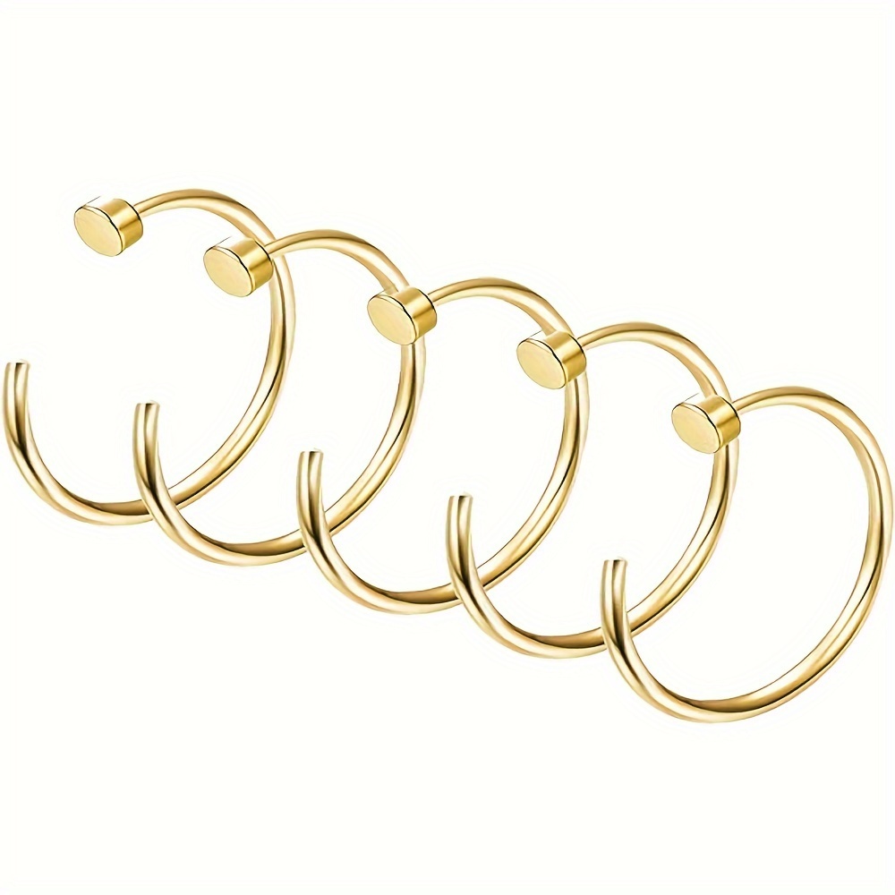 C shaped Nose Rings Stainless Steel Nose Rings Body Piercing - Temu ...